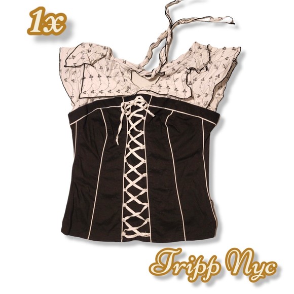 Tripp nyc | Tops | Vintage Tripp Nyc Rare Corset Embroidered Floral ...
